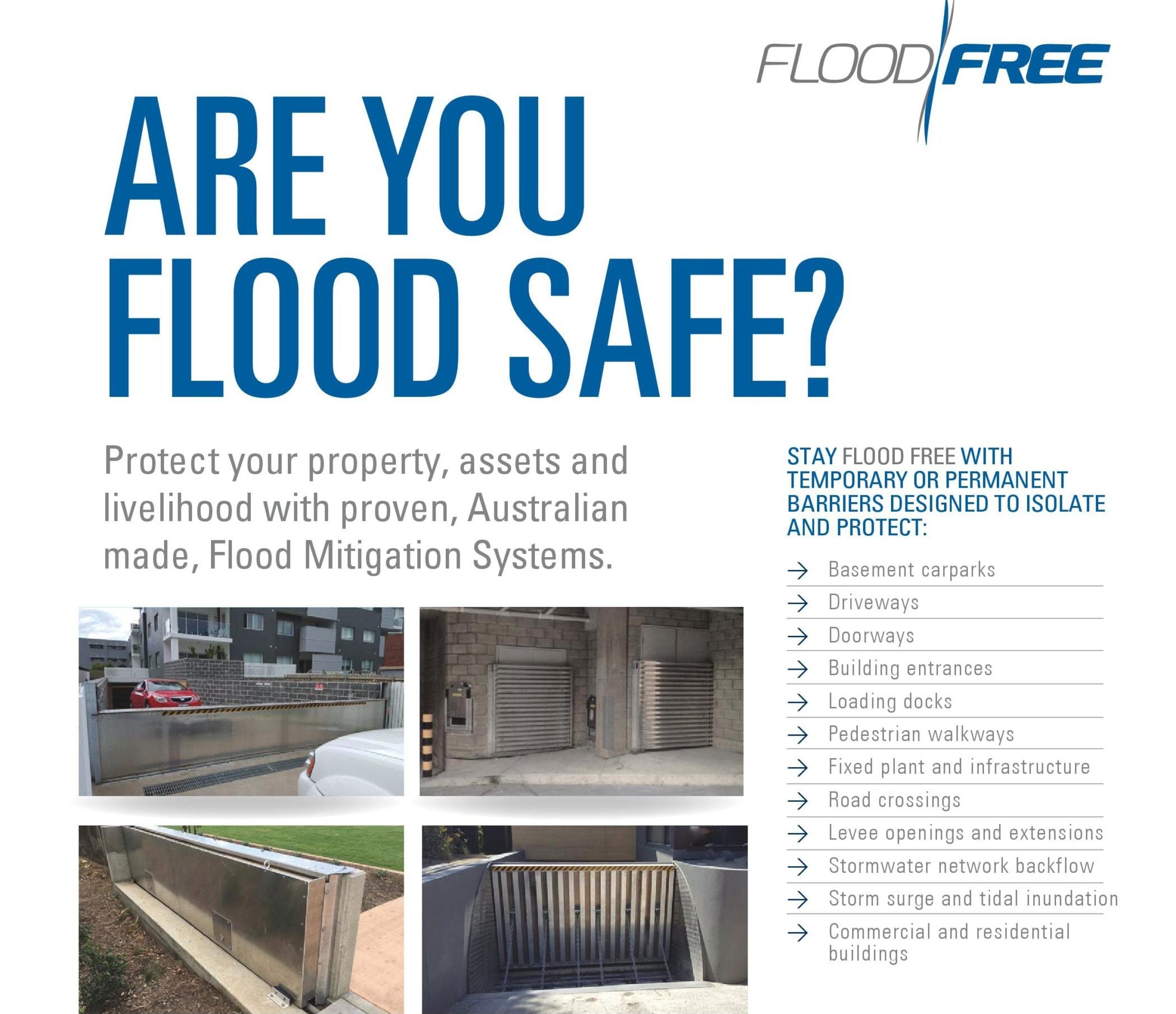 Australian-made Flood Barriers - Flood Free - Australian Flood Barriers